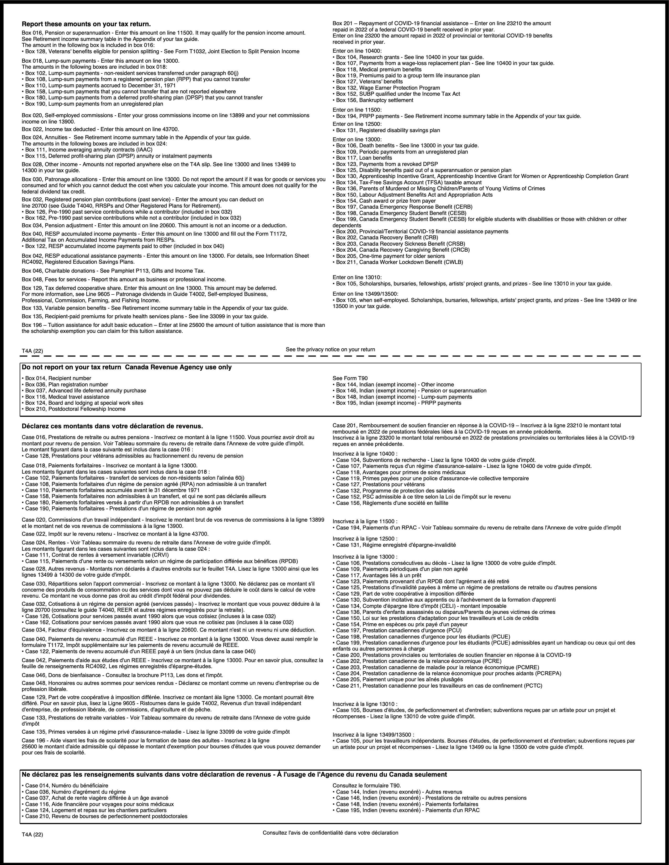 Standard Canadian Report - T4A_CA – Avionte Classic