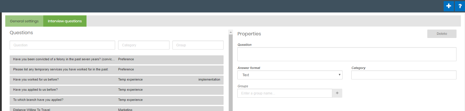 Admin - Global Settings – Avionte Classic