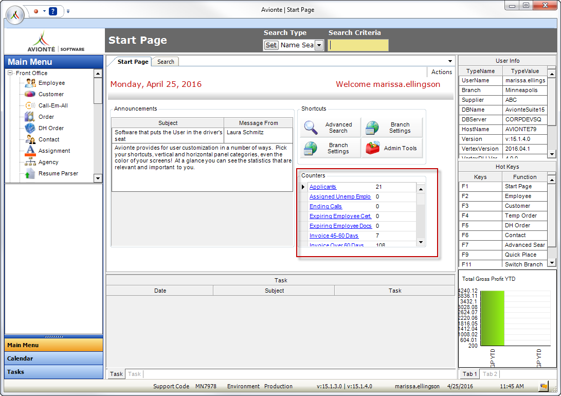 Applicant Portal Test – Avionte Classic