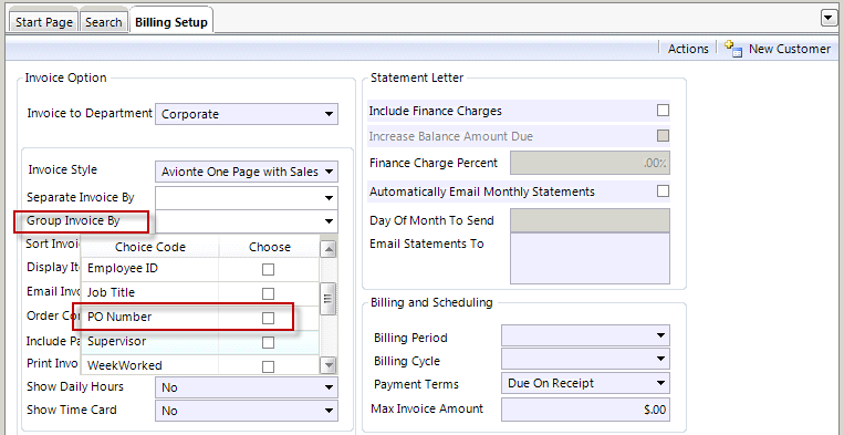 "PO Number" and "PO #" Usage – Avionte Classic