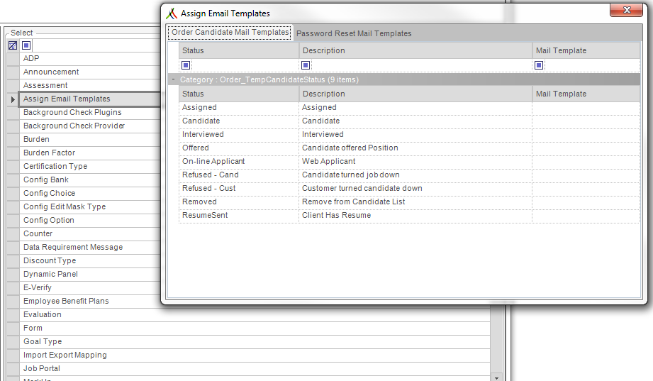 Admin Tools: Assign Email Templates – Avionte Classic