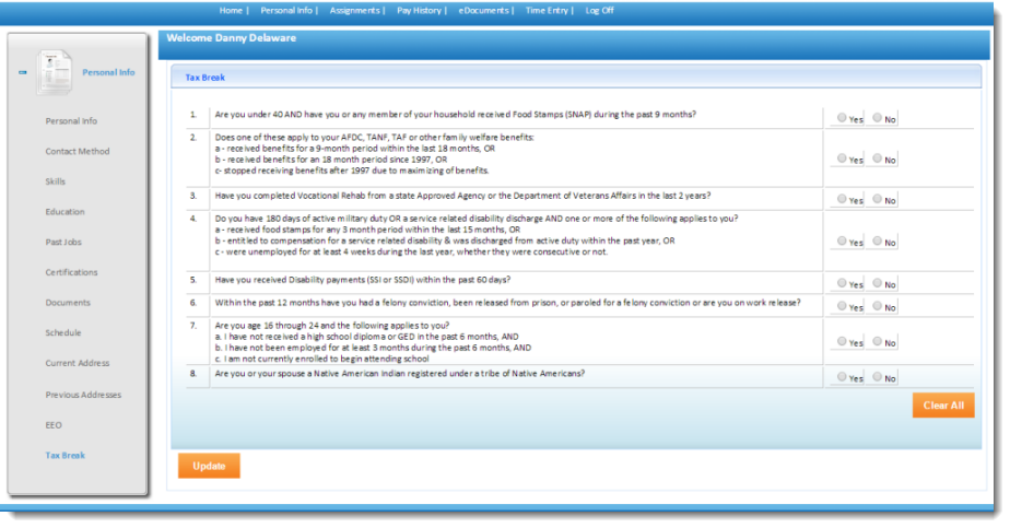 Personal Info Tab – Avionte Classic